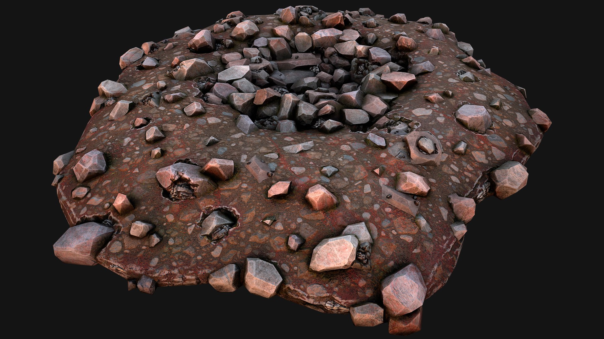 3D Iron Ore Stone Deposits For Mine Environment Model - TurboSquid 2348617