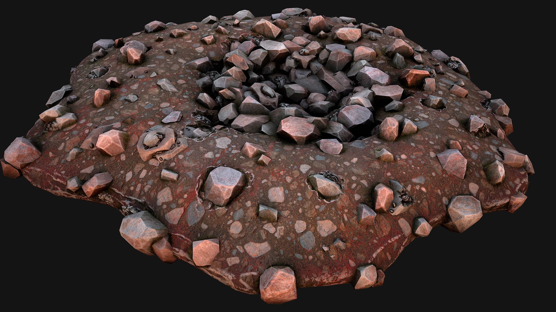 3D Iron Ore Stone Deposits For Mine Environment Model - TurboSquid 2348617