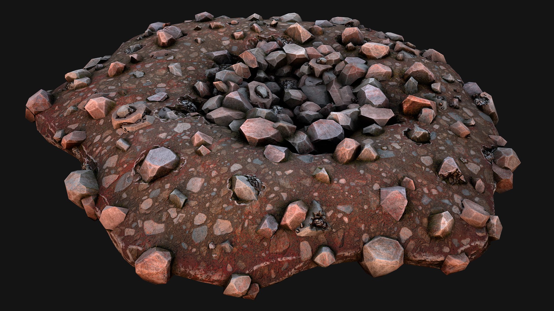 3D Iron Ore Stone Deposits For Mine Environment Model - TurboSquid 2348617