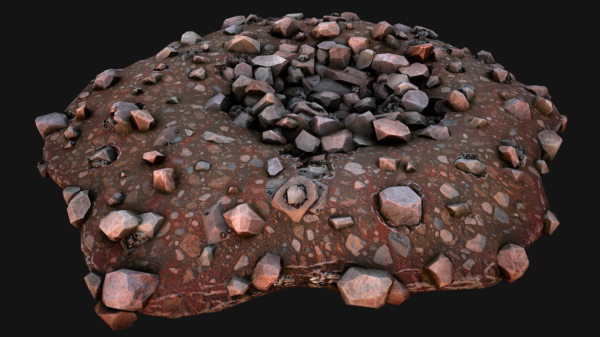 3D Iron Ore Stone Deposits For Mine Environment Model - TurboSquid 2348617