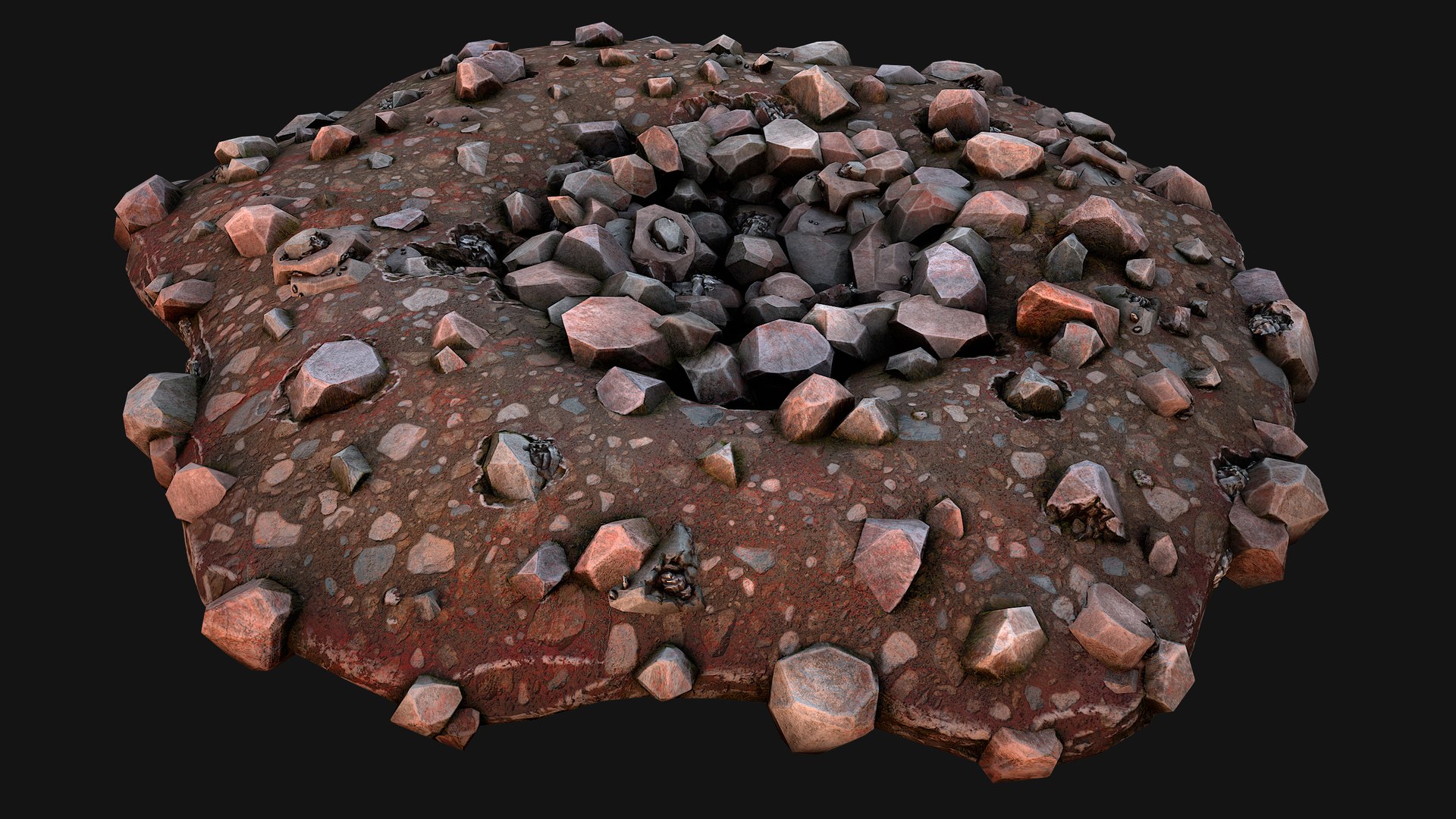 3D Iron Ore Stone Deposits For Mine Environment Model - TurboSquid 2348617