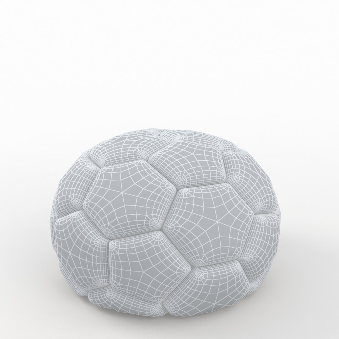 3d Soccer Ball White