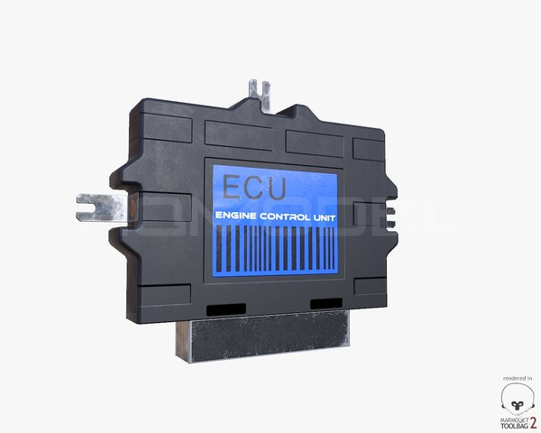 ecu engine control unit 3d obj