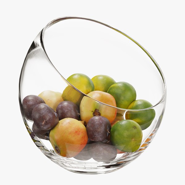 Large Slant Fruit Bowl set 053Dモデル - TurboSquid 1950707