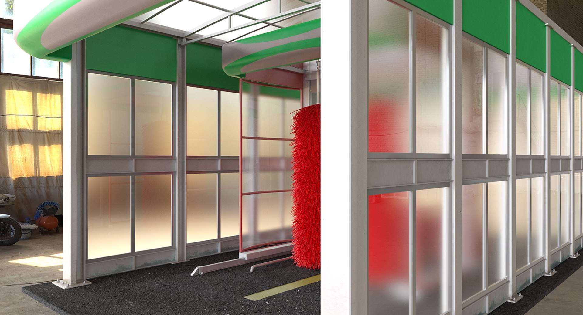 Automatic vehicle wash generic 3D model - TurboSquid 1422829