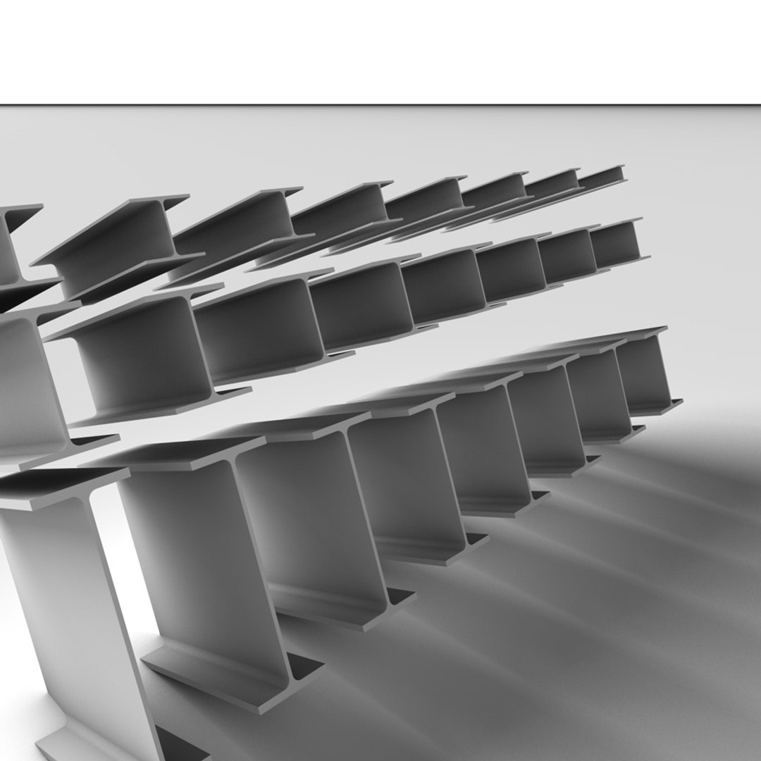 Metal Beams H E 3d Model