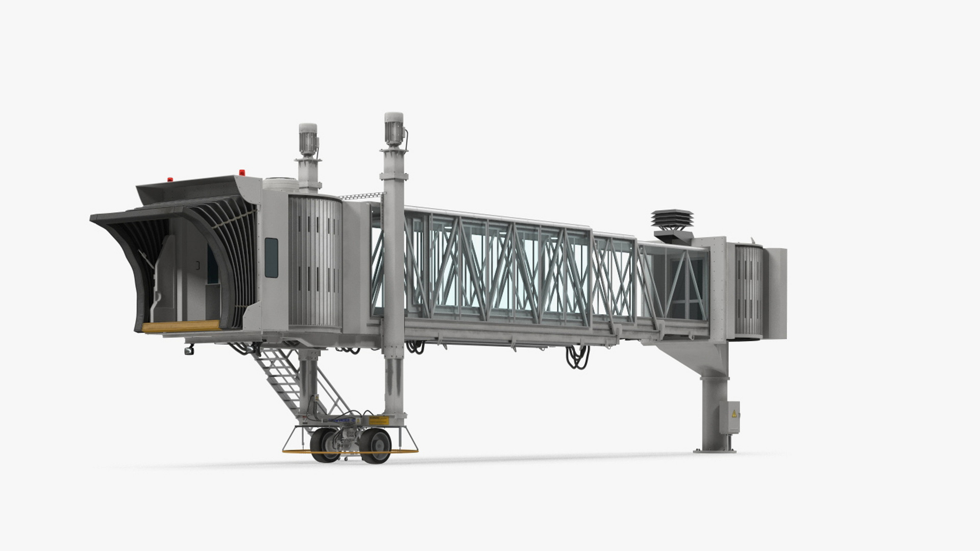 3D Model Passenger Jet With Jetway - TurboSquid 2386703