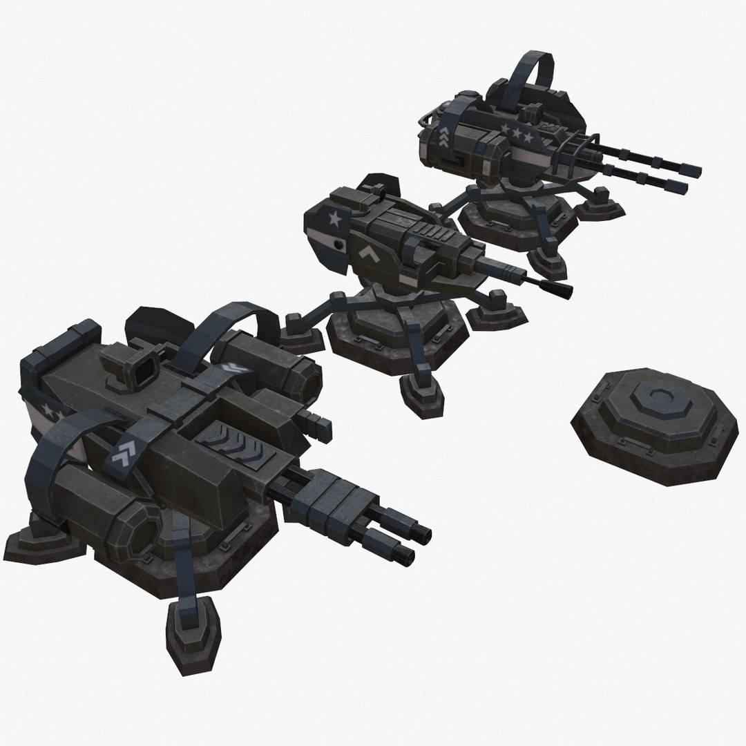 3D Tower Defense Turrets Pack - TurboSquid 1802117