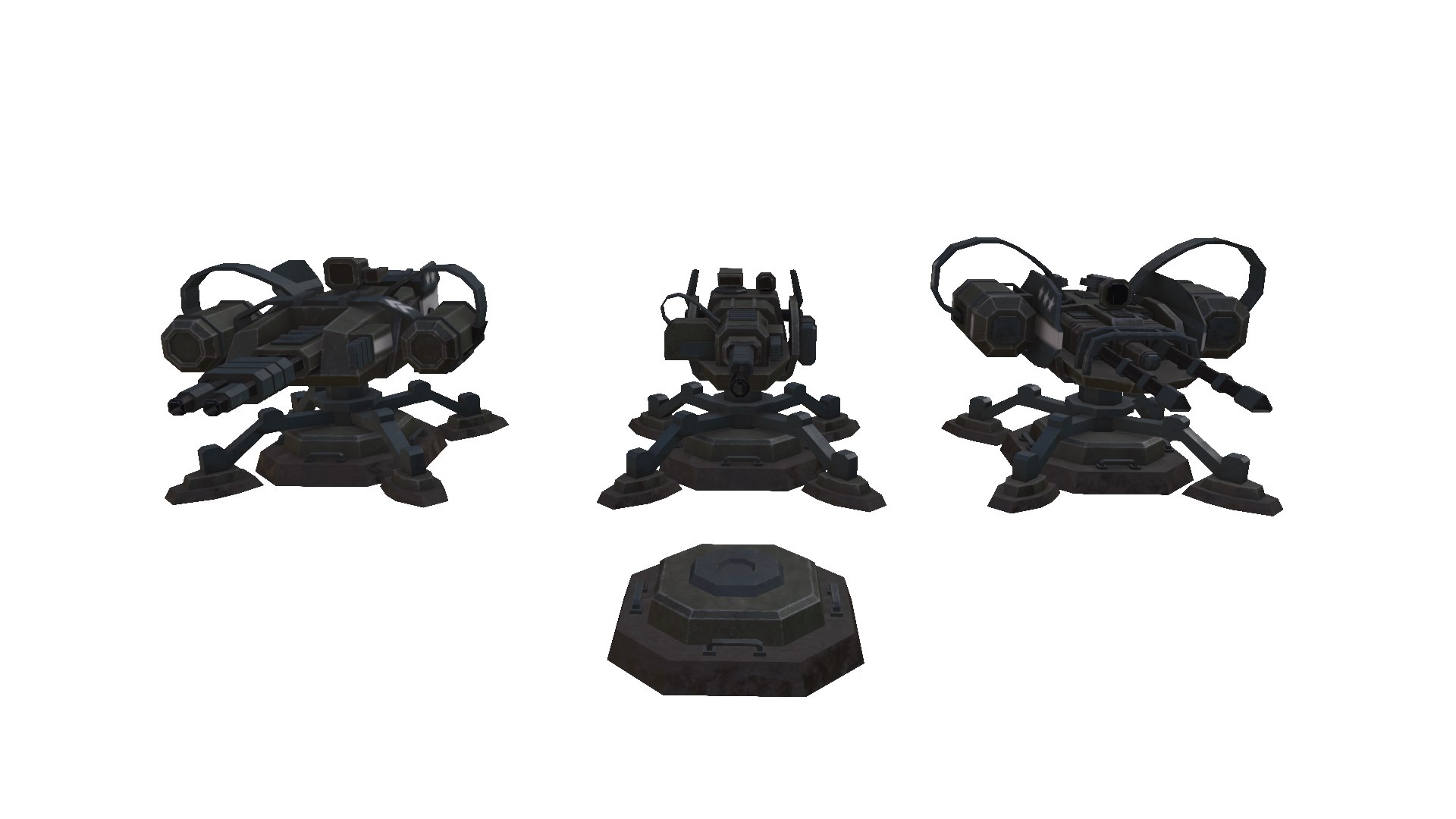 3D Tower Defense Turrets Pack - TurboSquid 1802117