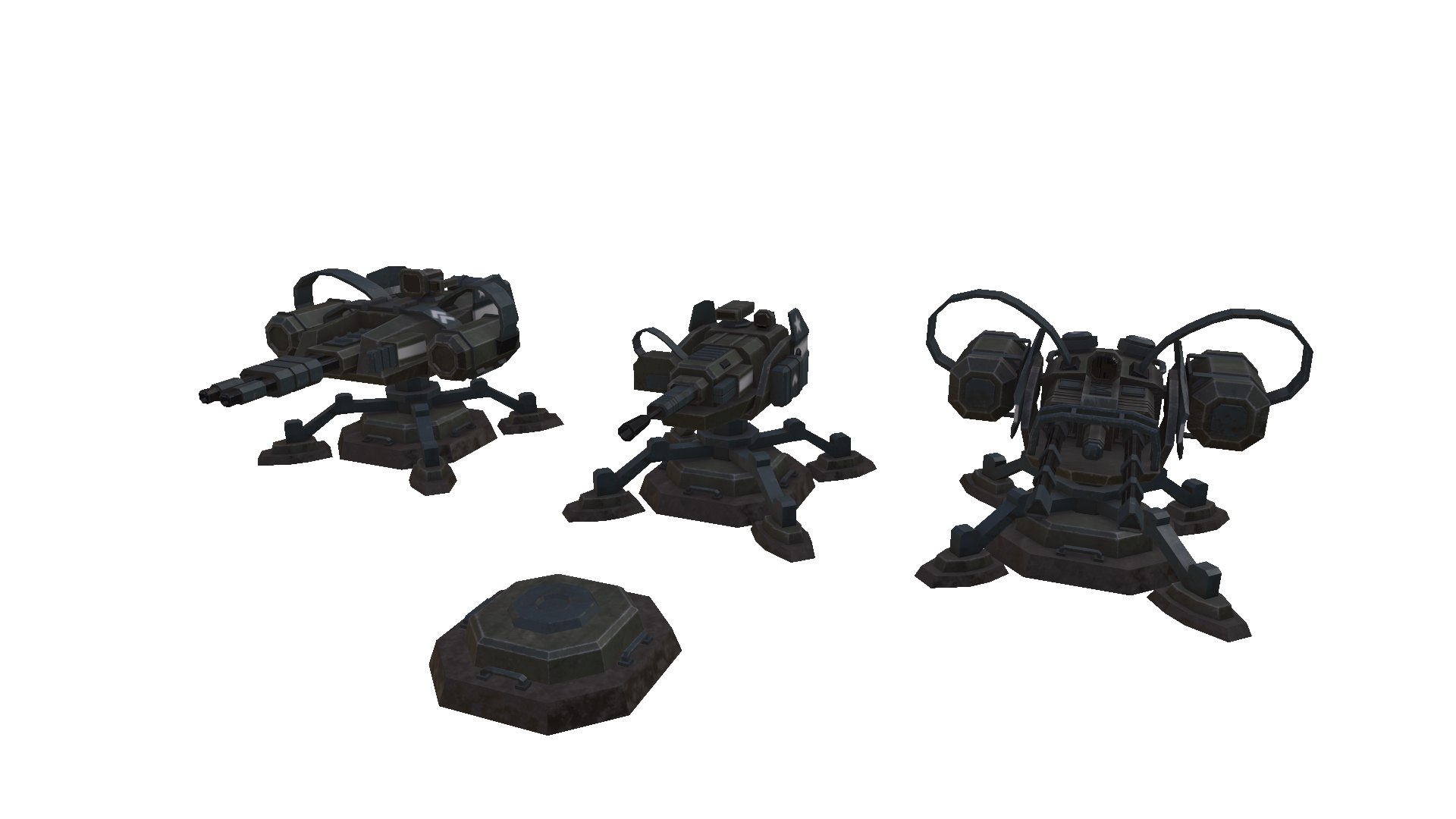 3D Tower Defense Turrets Pack - TurboSquid 1802117
