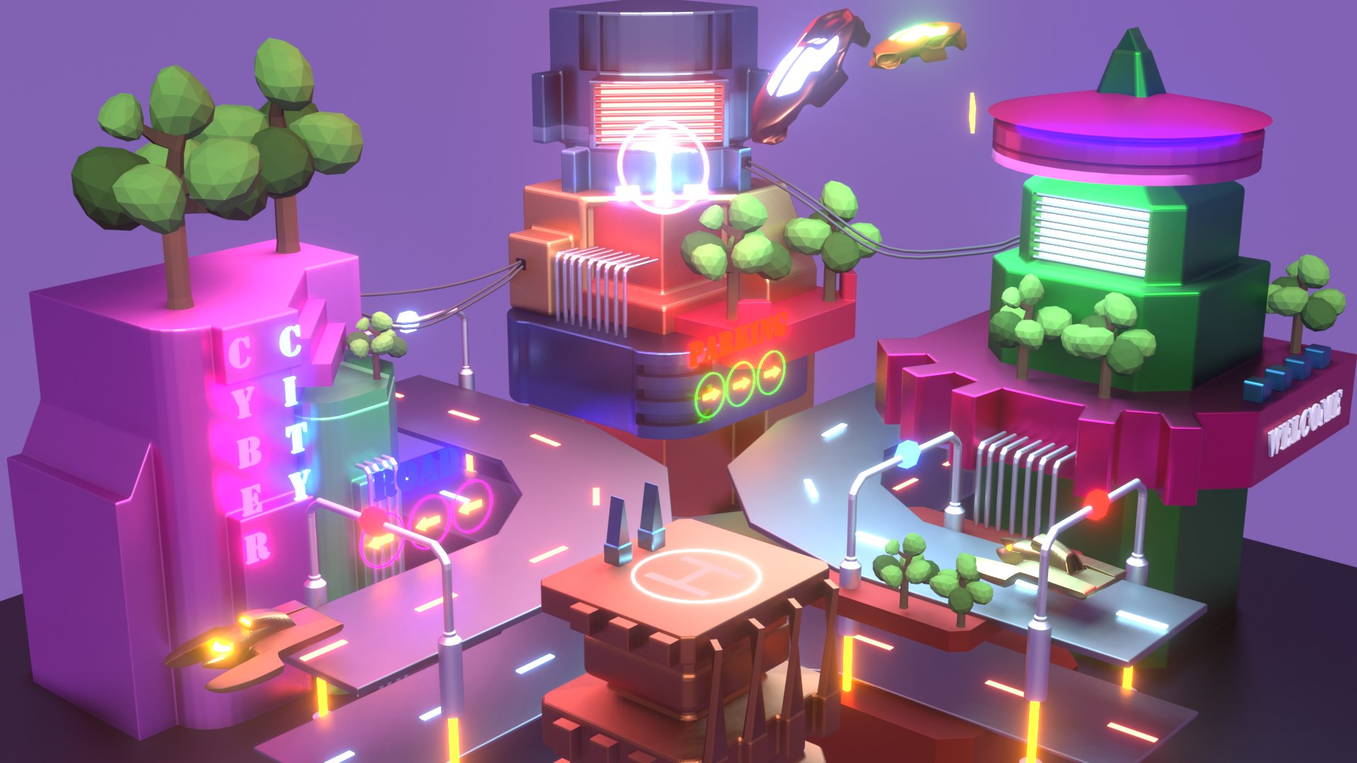 City Of The Future 3D Model - TurboSquid 2183081