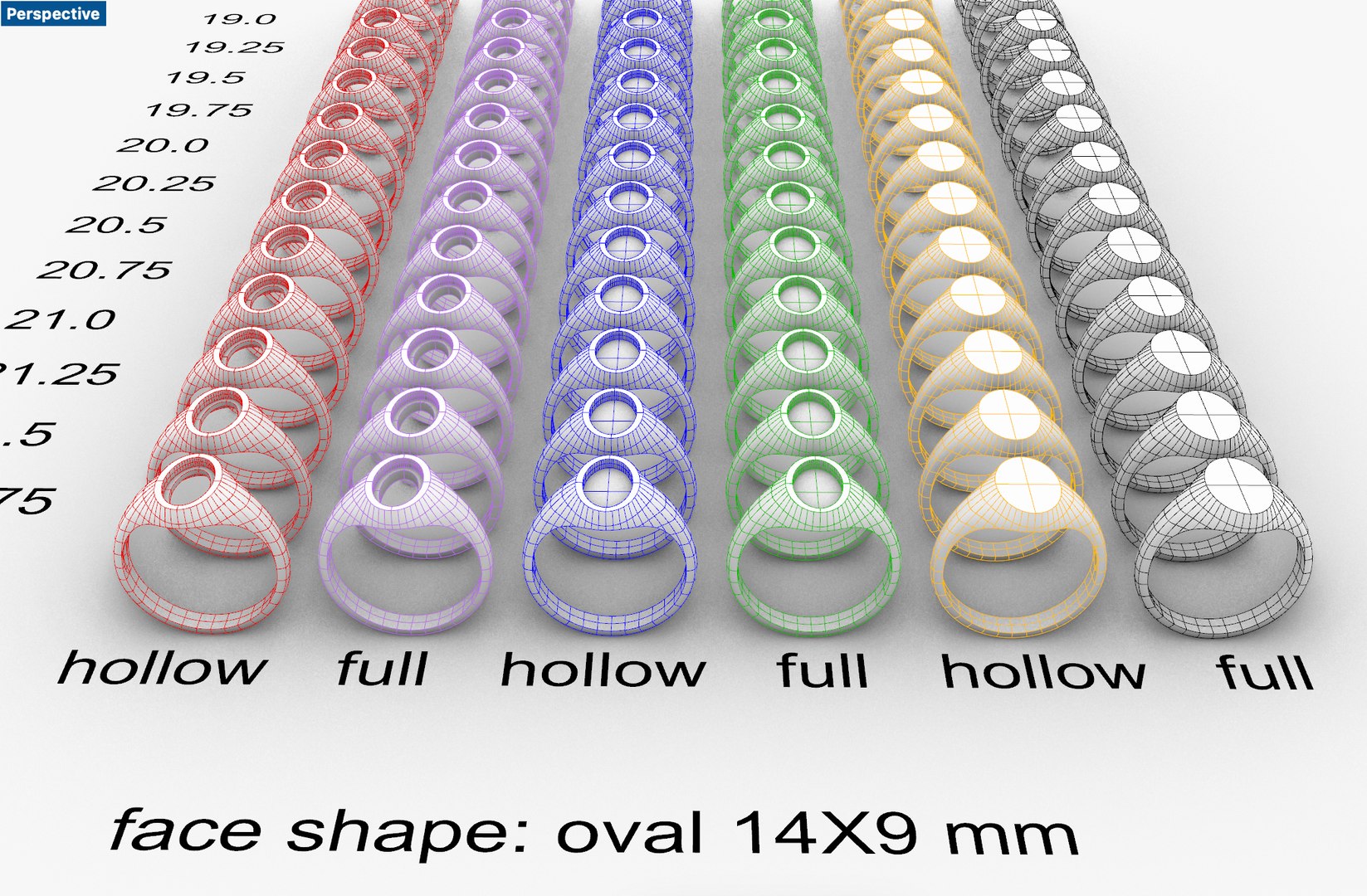 Oval 14x9 Mm Signet Rings 174 Items Model - TurboSquid 2314309