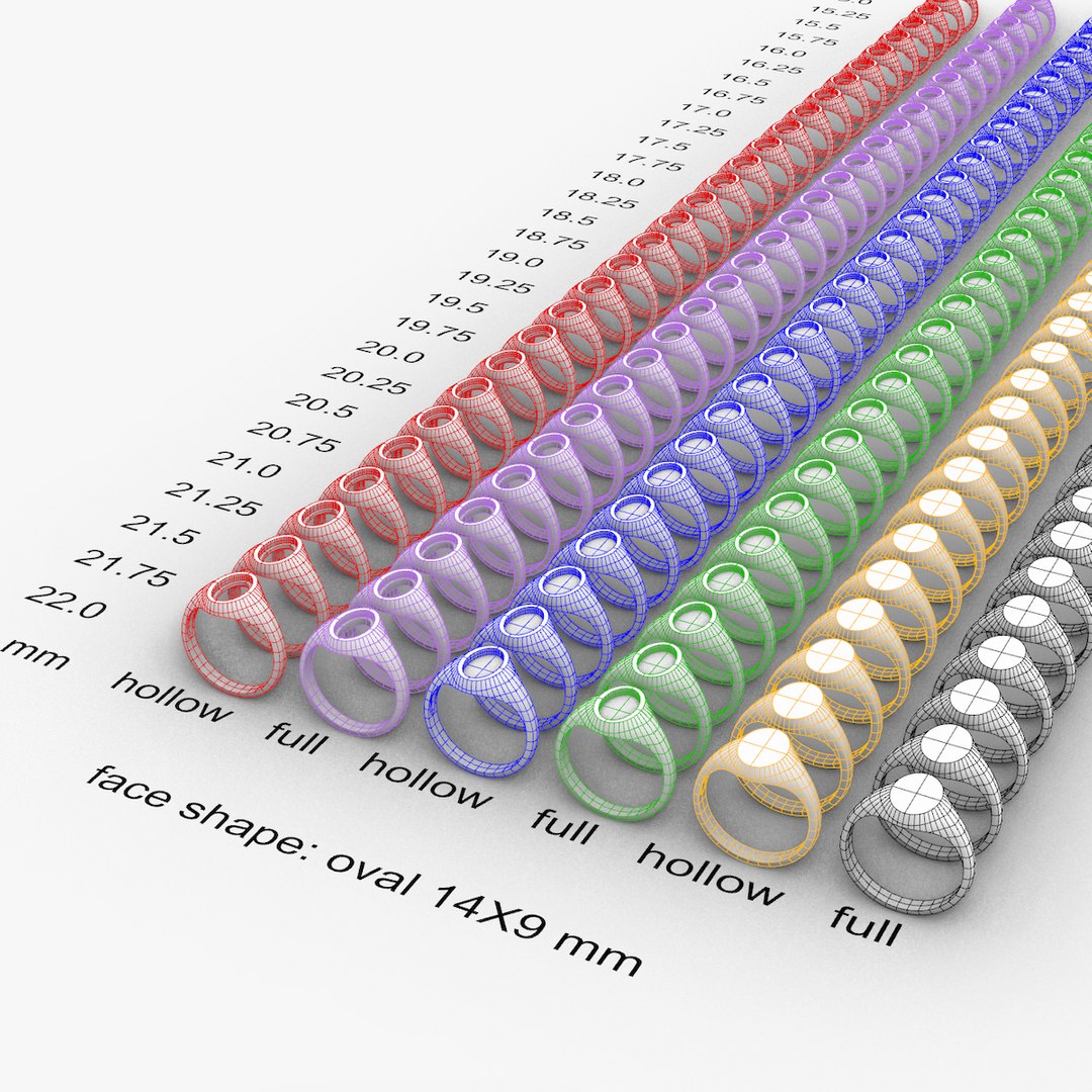 Oval 14x9 Mm Signet Rings 174 Items Model - TurboSquid 2314309