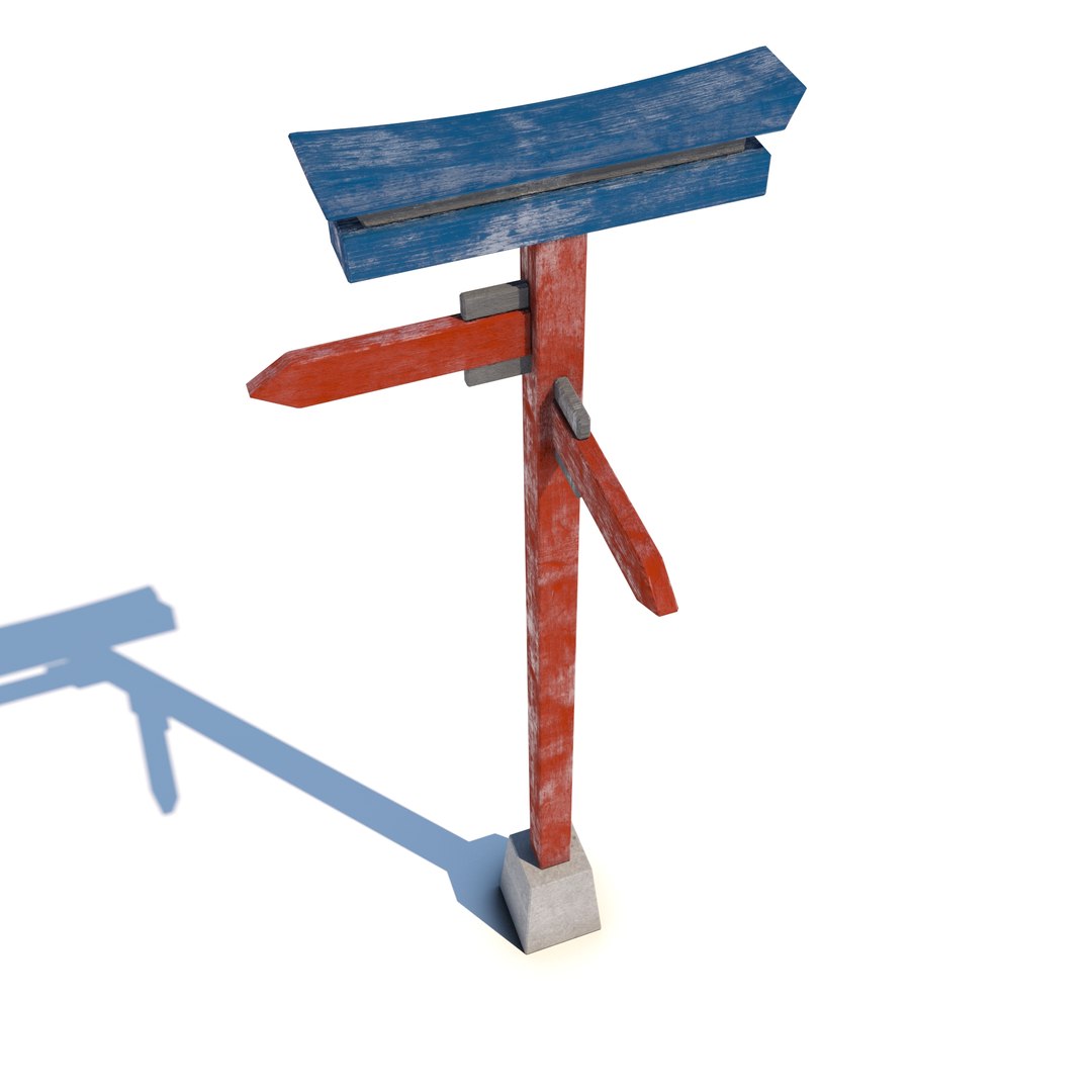 Traditional Japanese Direction Sign V2 3D - TurboSquid 1778581