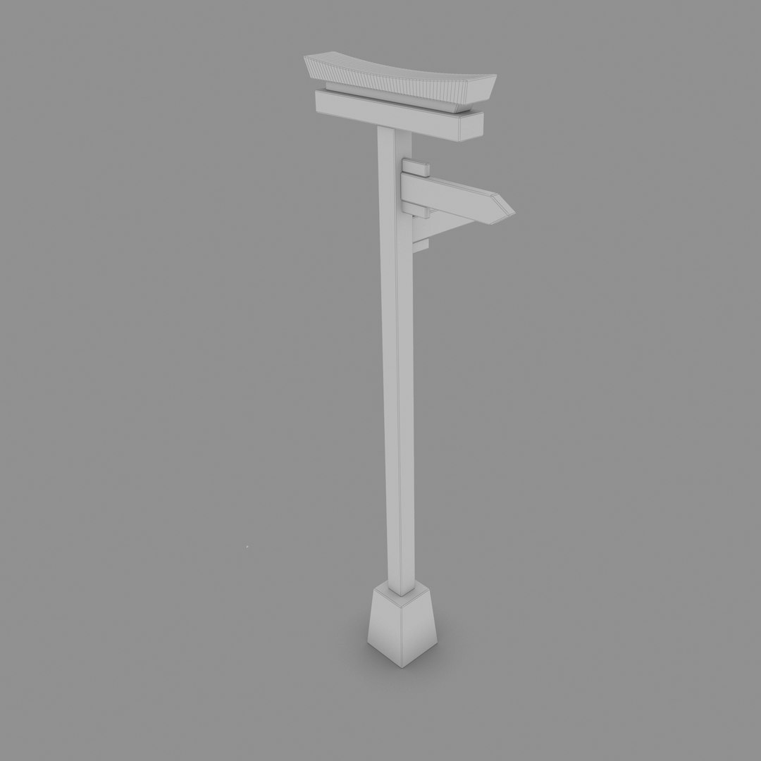 Traditional Japanese Direction Sign V2 3D - TurboSquid 1778581
