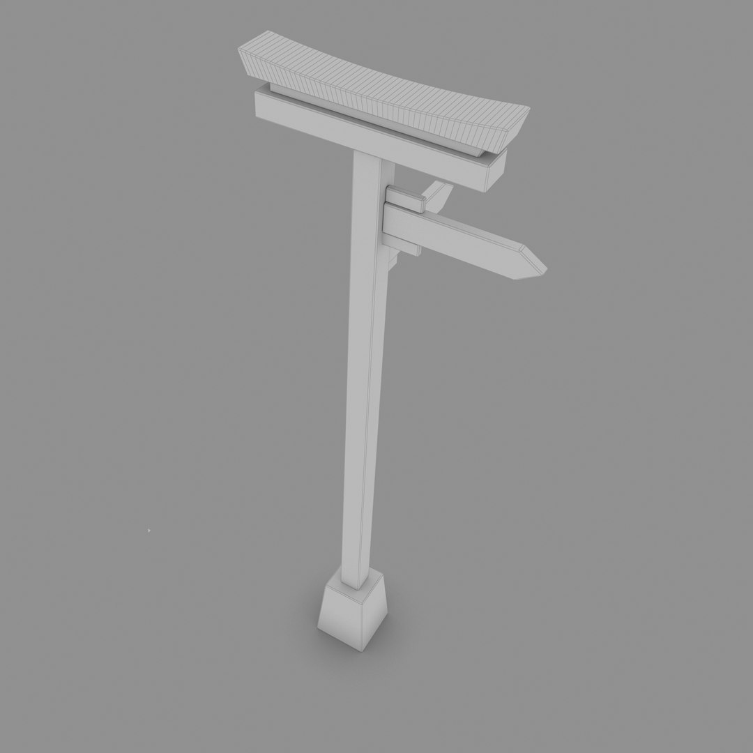 Traditional Japanese Direction Sign V2 3D - TurboSquid 1778581