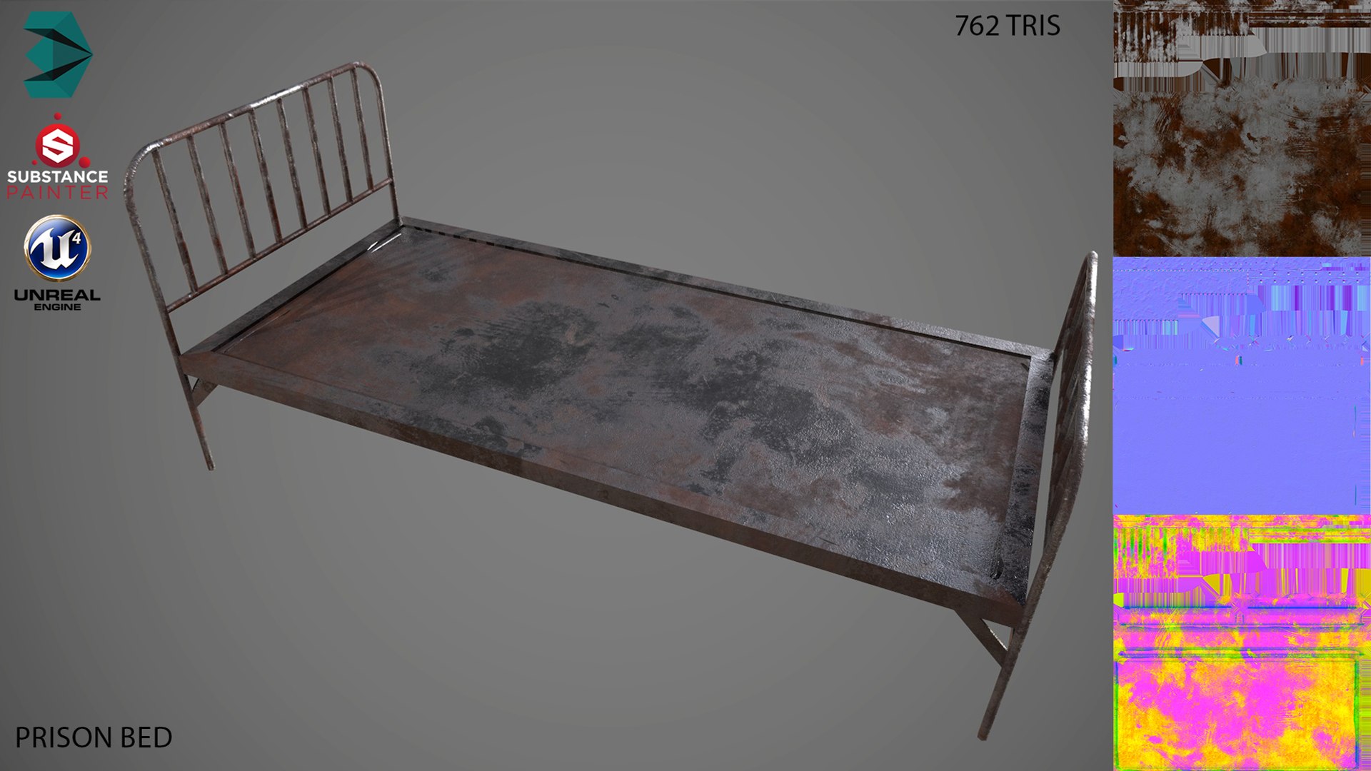 Prison Bed 3D Model - TurboSquid 1179919