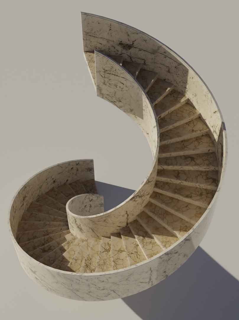 3D Marble Stairway - TurboSquid 2033143