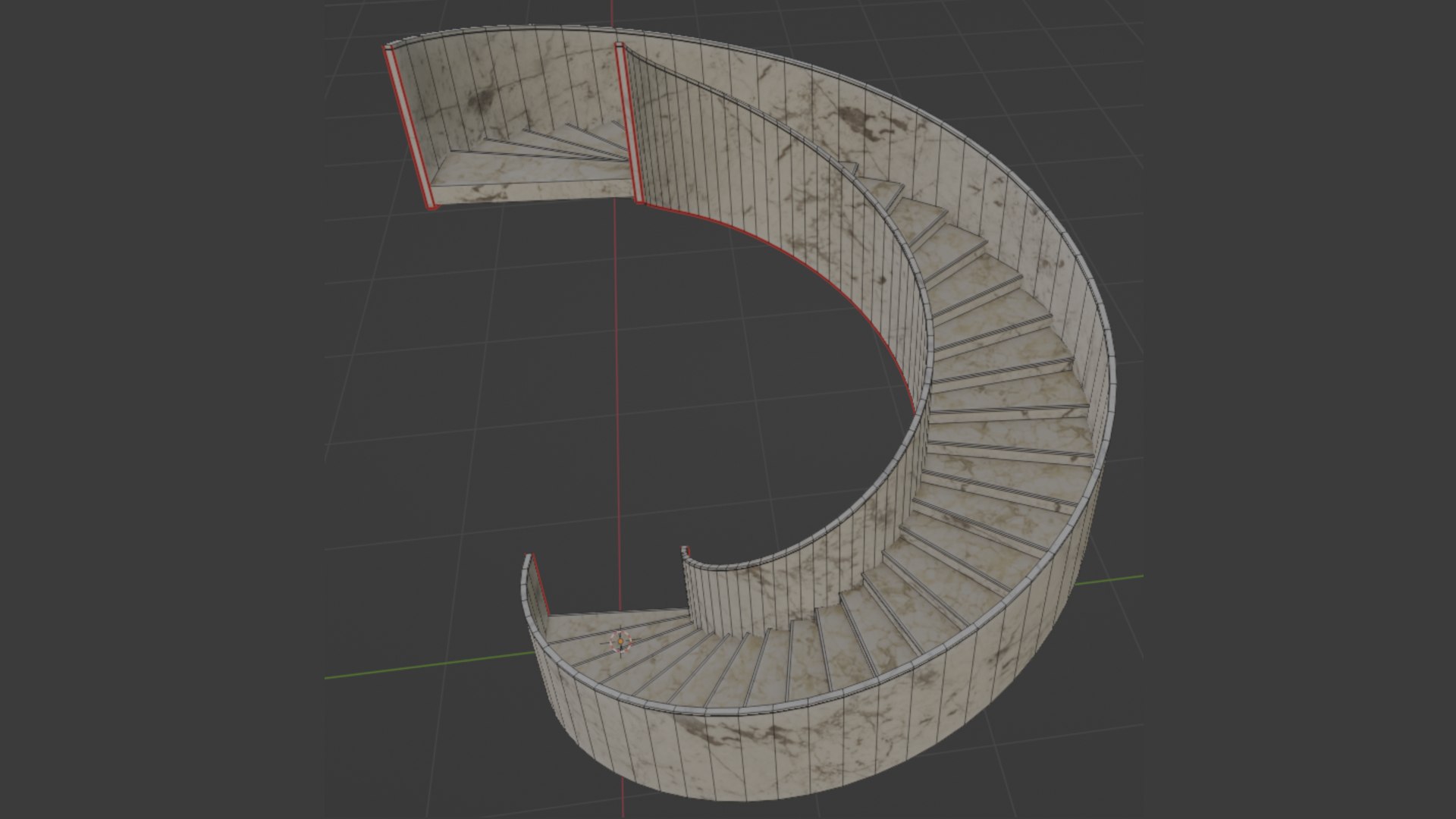 3D Marble Stairway - TurboSquid 2033143