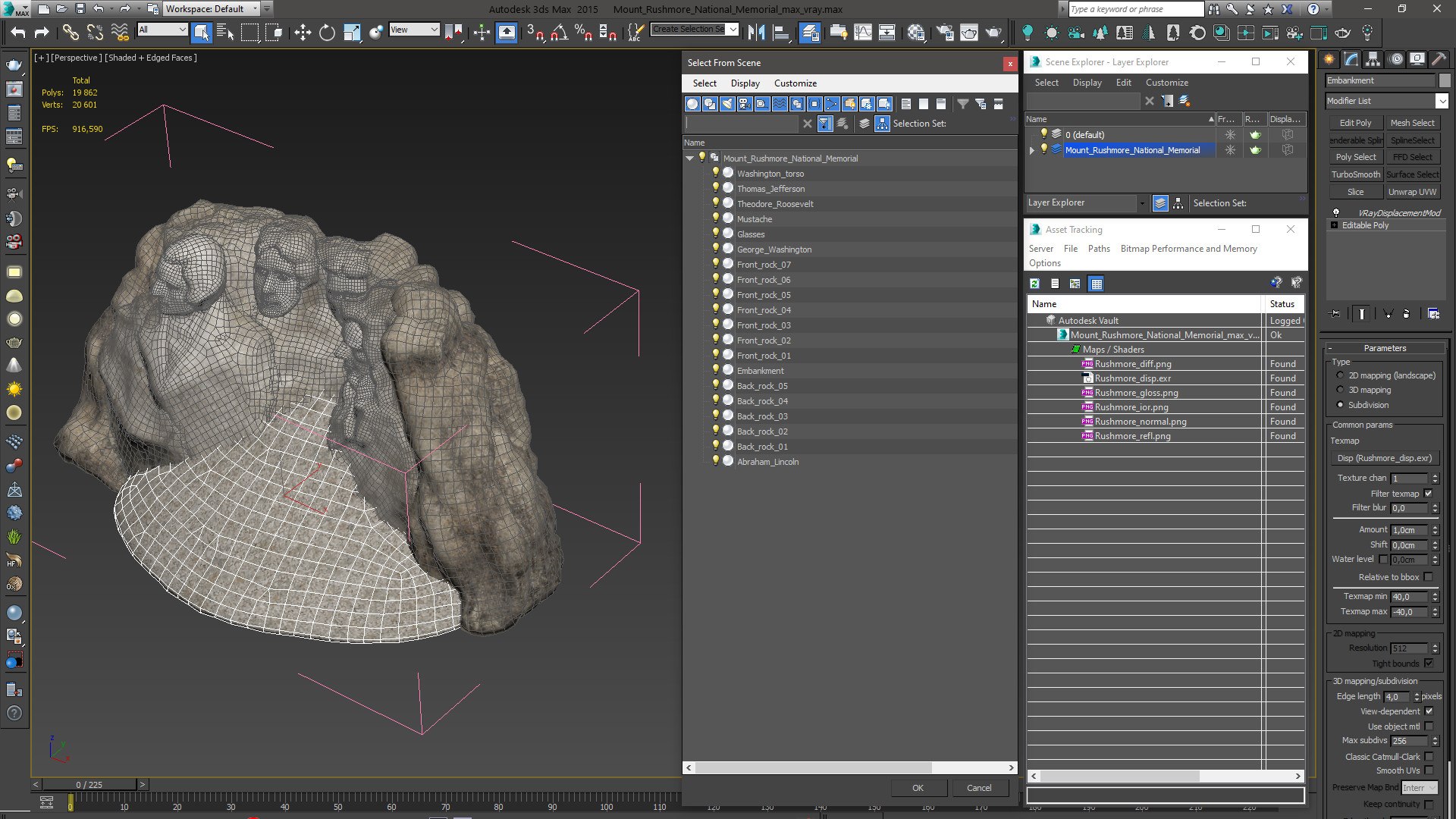 3D mount rushmore national memorial - TurboSquid 1610737