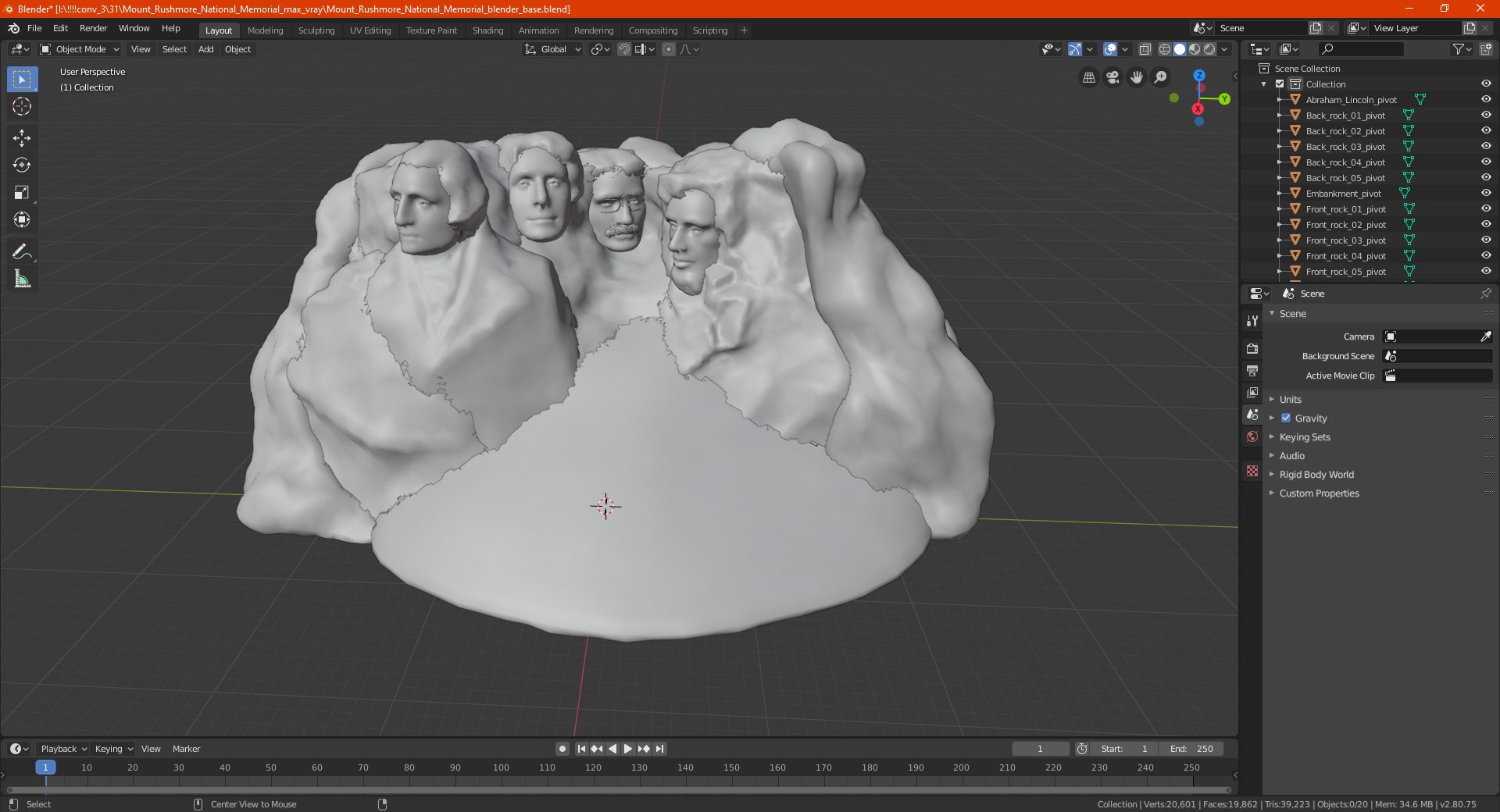 3D mount rushmore national memorial - TurboSquid 1610737