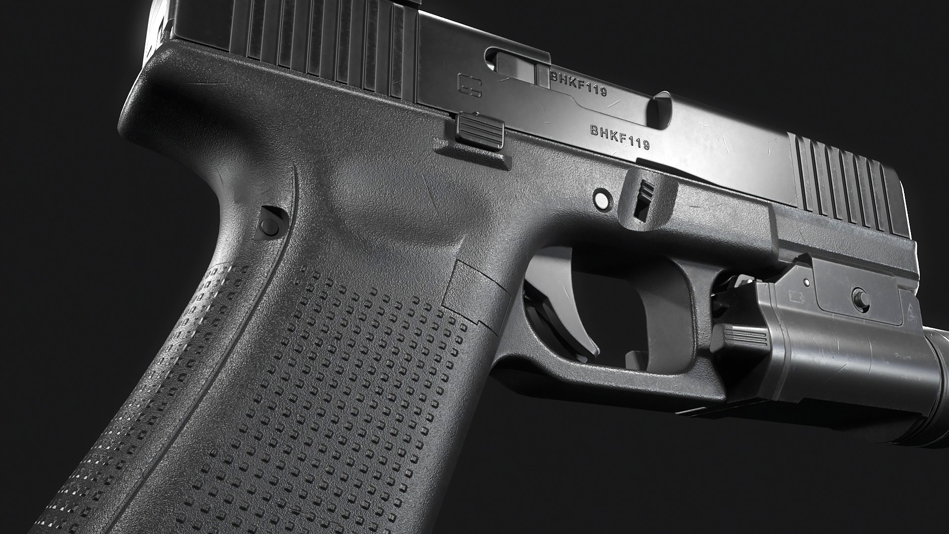 3D Model Pistol Handgun With Attachments - TurboSquid 2261105