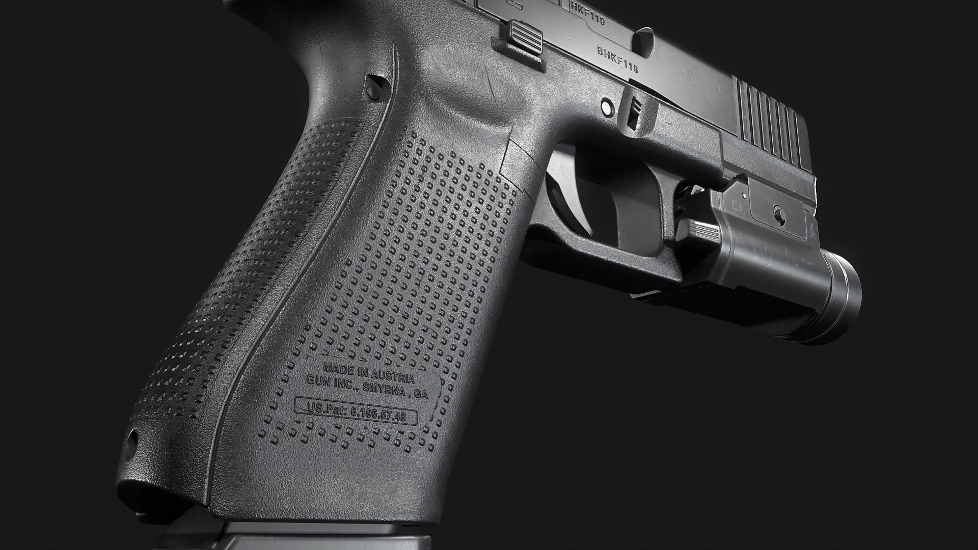 3D Model Pistol Handgun With Attachments - TurboSquid 2261105