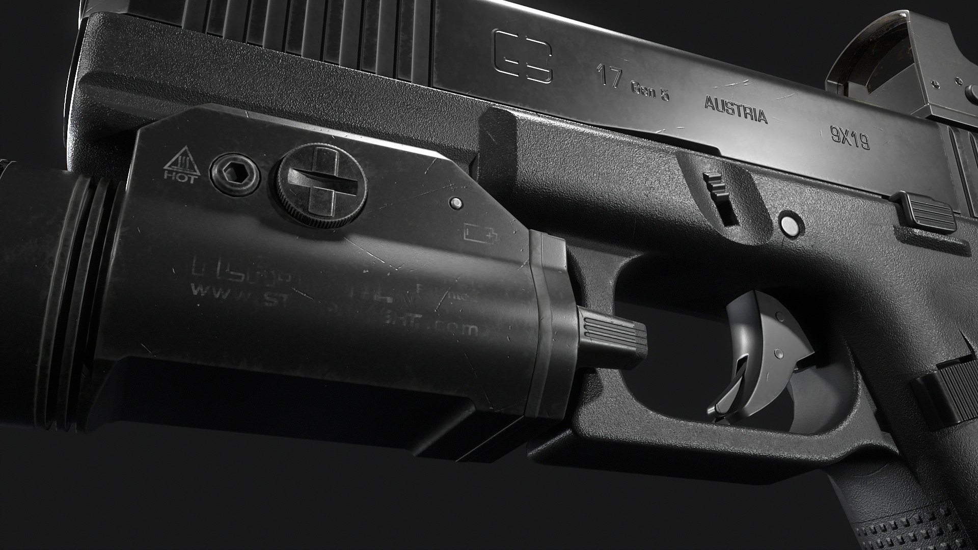 3D Model Pistol Handgun With Attachments - TurboSquid 2261105