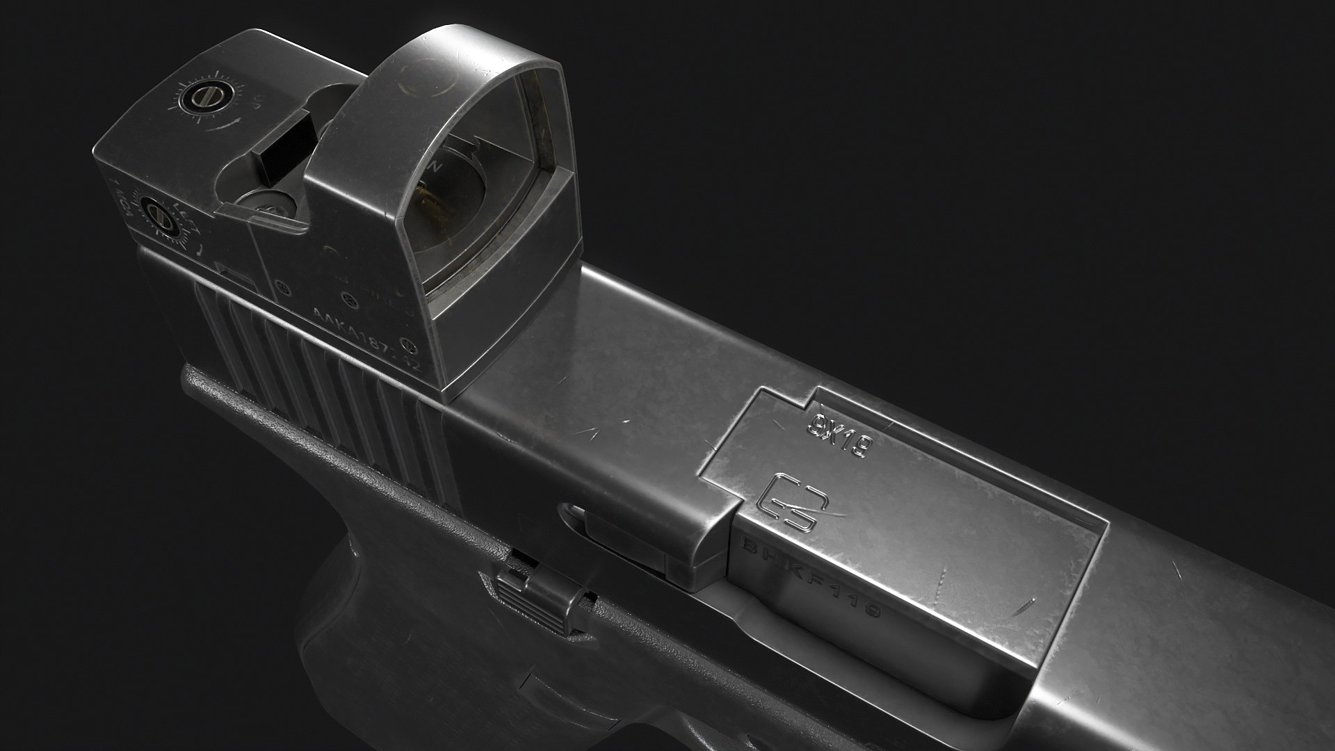 3D Model Pistol Handgun With Attachments - TurboSquid 2261105