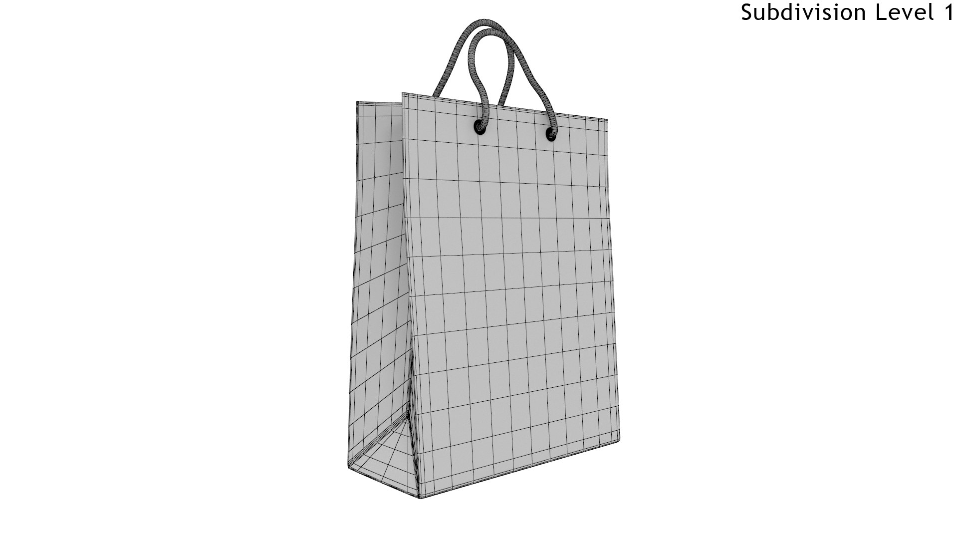 3D Shopping Bag - TurboSquid 1642881