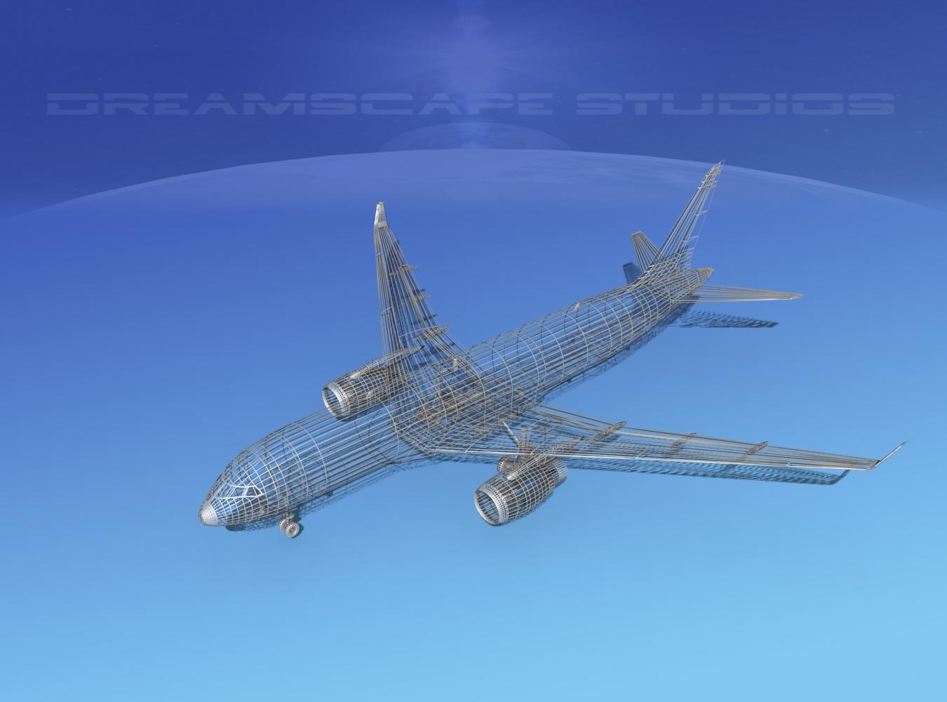 airline boeing 787-8 787 3d model