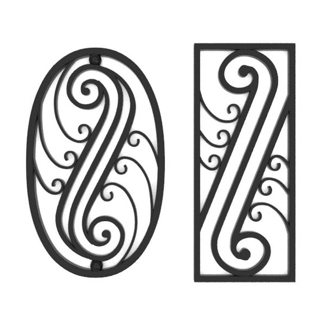 wrought iron elements 3d model
