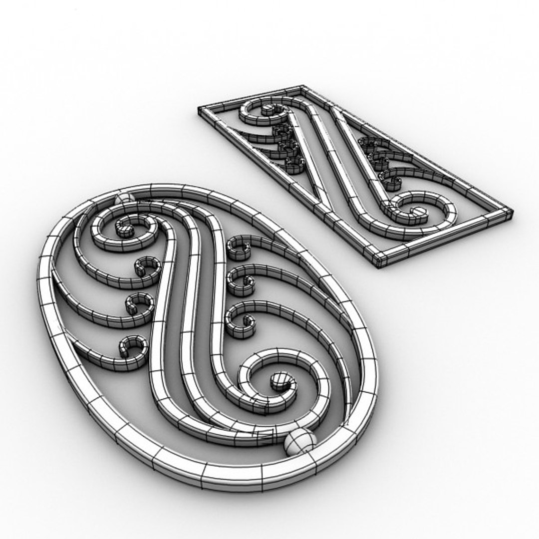 wrought iron elements 3d model