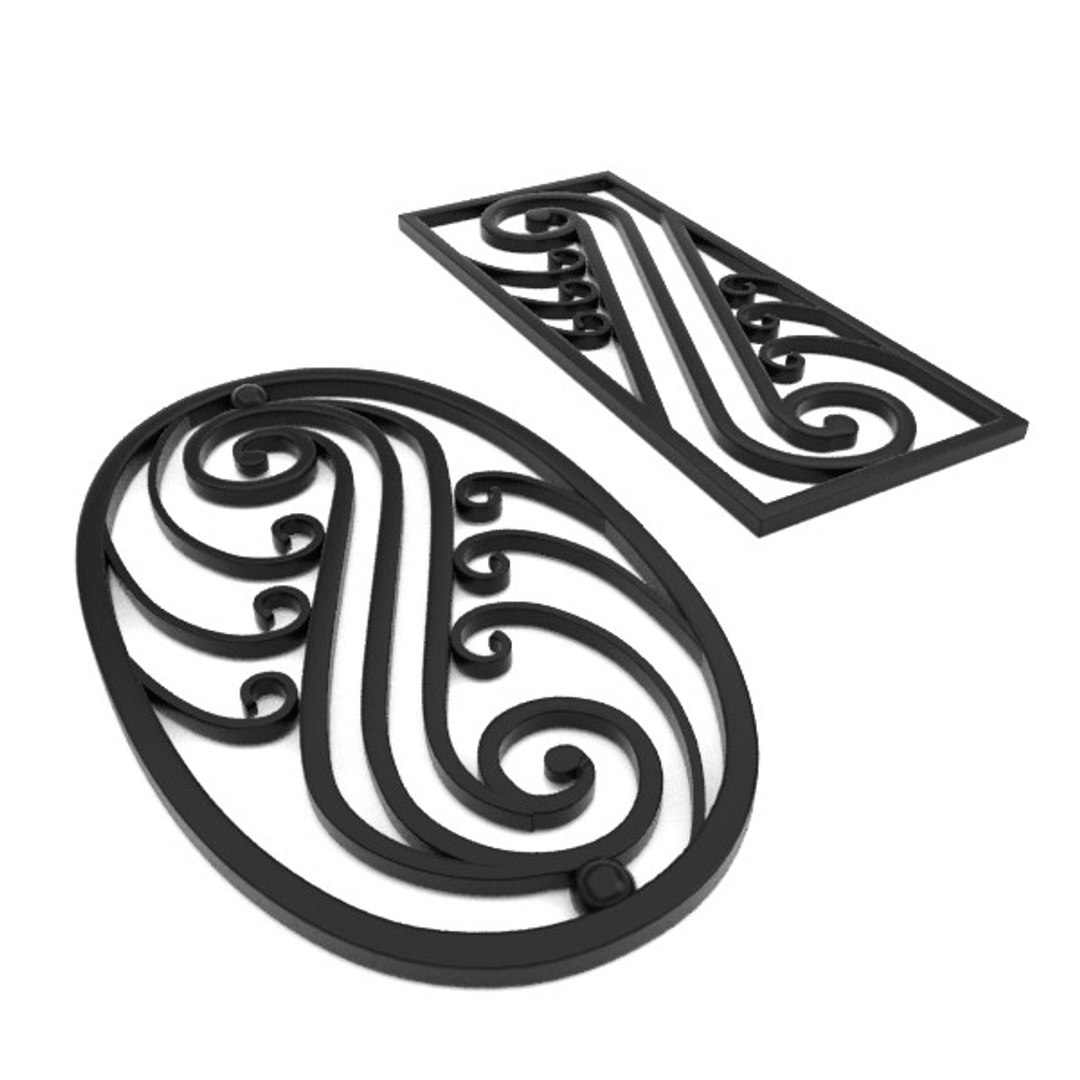 wrought iron elements 3d model