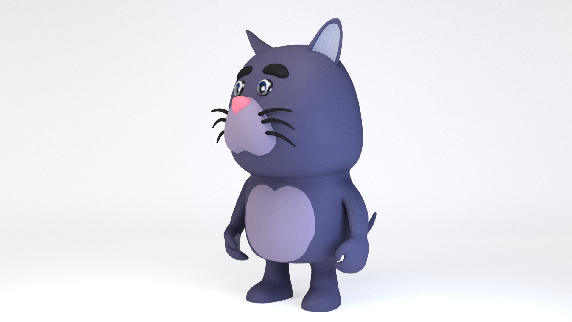 Cartoonish Humanoid Cat Character 3D Model - TurboSquid 2251562
