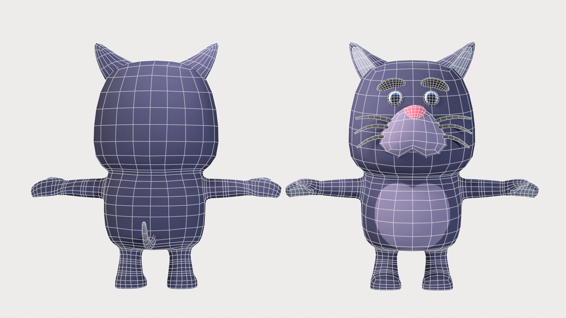 Cartoonish Humanoid Cat Character 3D Model - TurboSquid 2251562