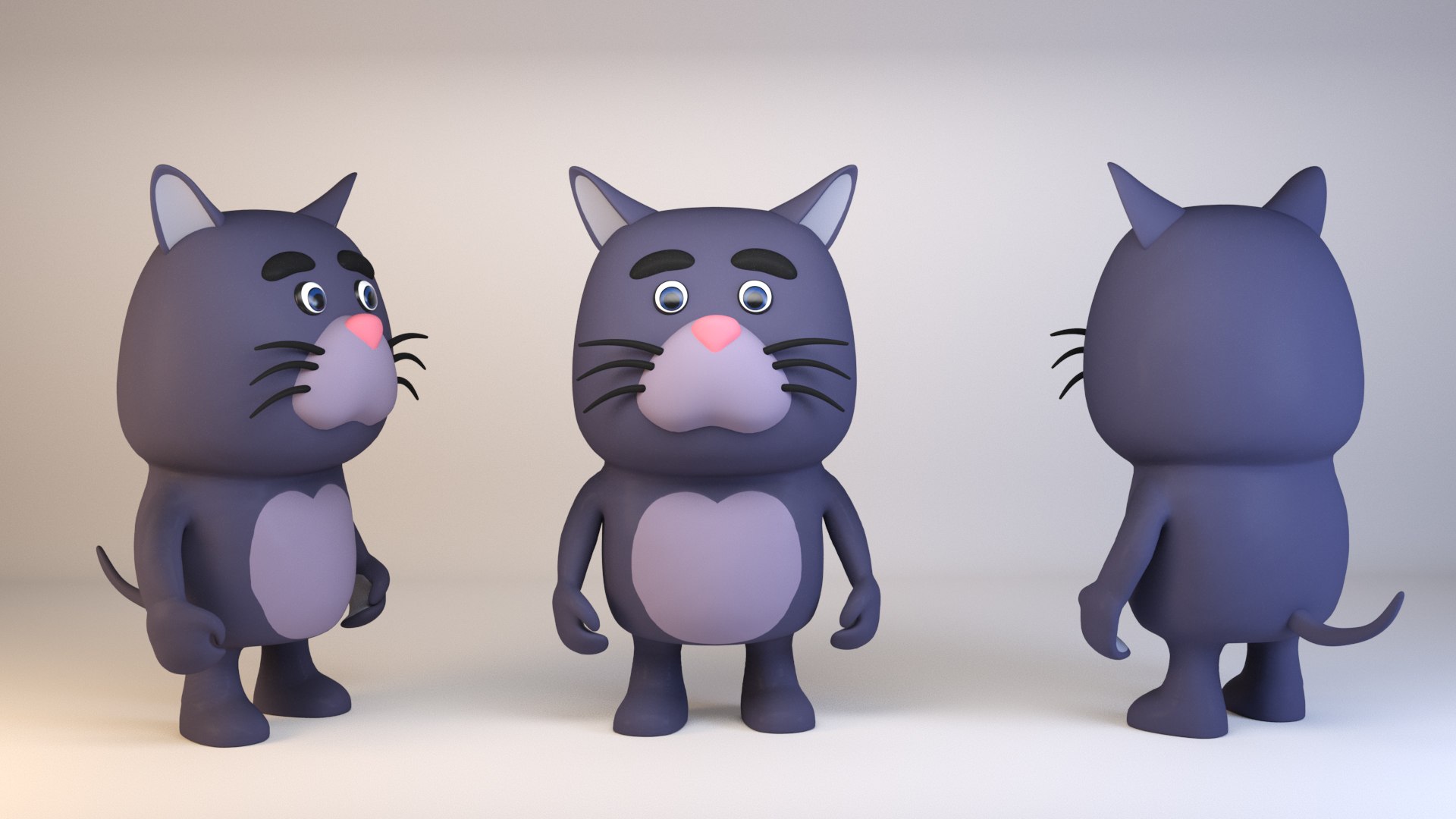 Cartoonish Humanoid Cat Character 3D Model - TurboSquid 2251562