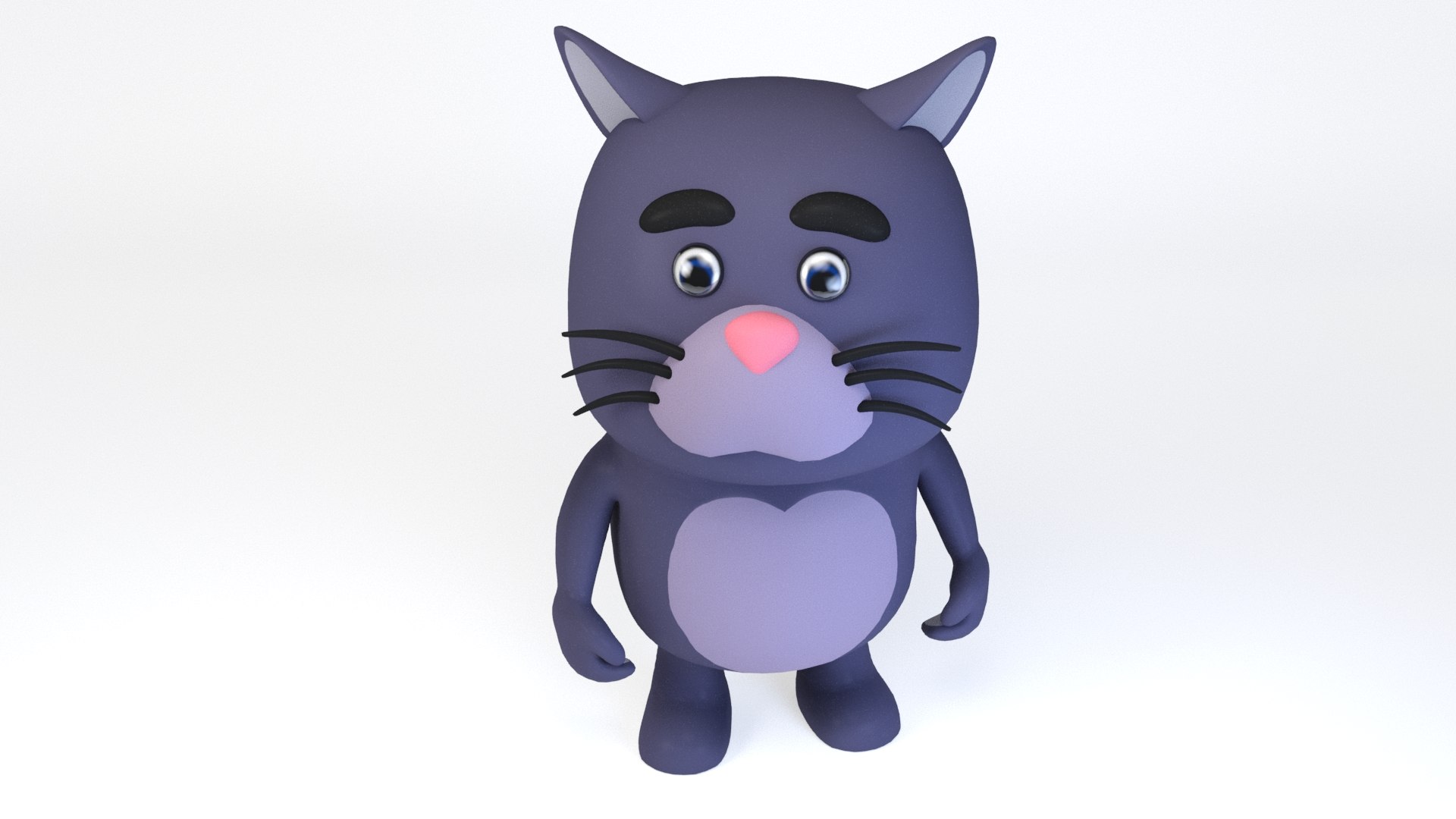Cartoonish Humanoid Cat Character 3D Model - TurboSquid 2251562
