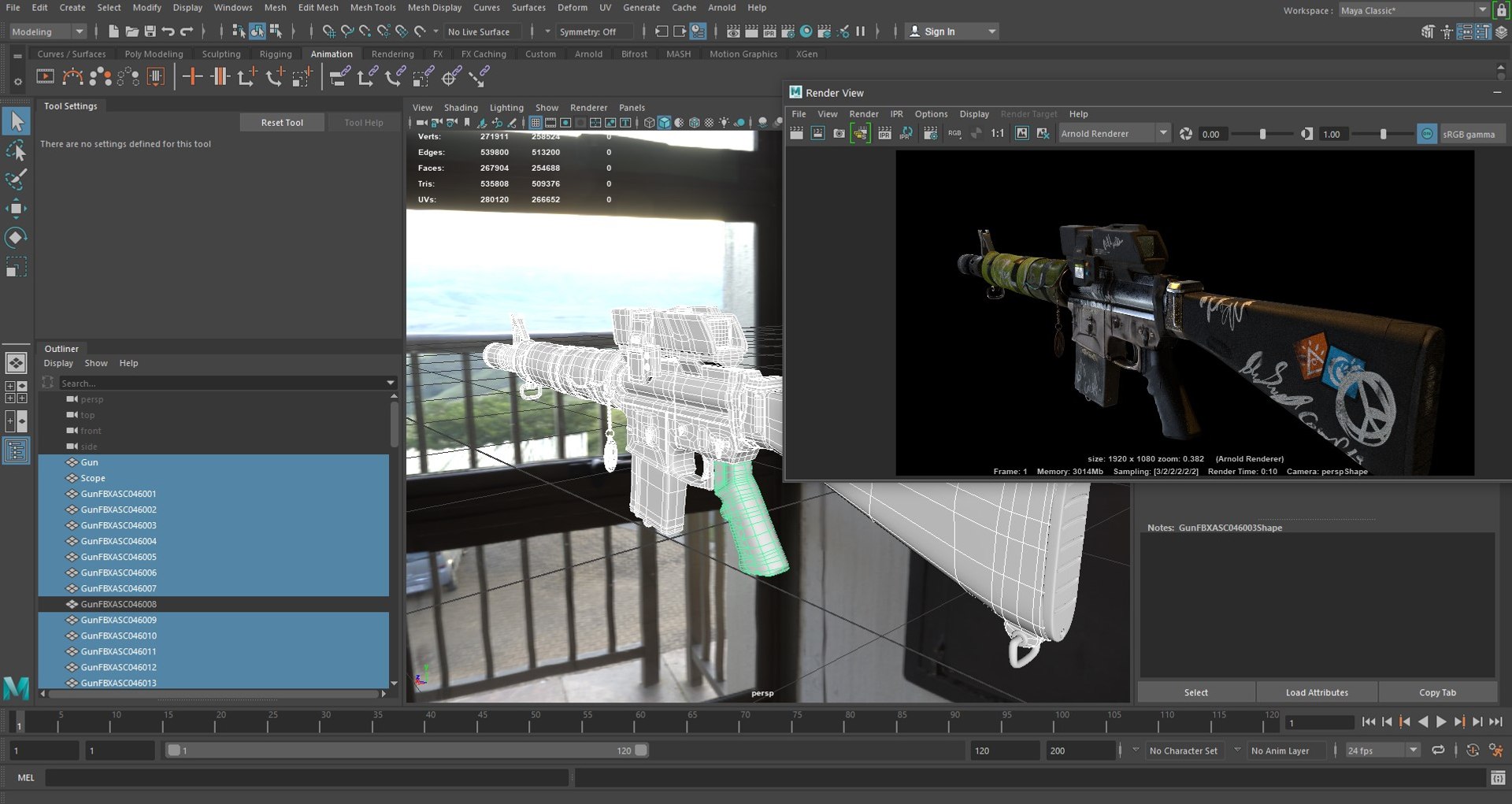 Peace Rifle - Realistic Post Apocalyptic Sci-fi Assault Rifle Model ...