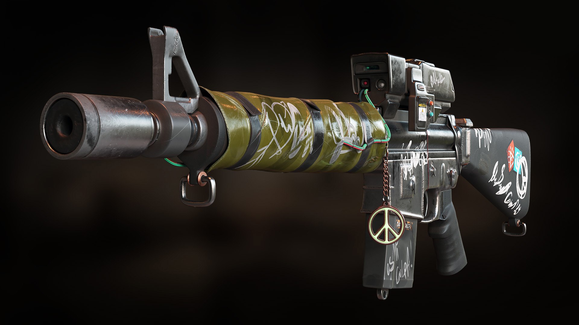 Peace Rifle - Realistic Post Apocalyptic Sci-fi assault rifle model ...