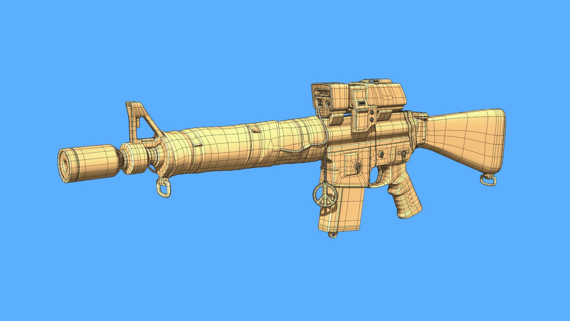 Peace Rifle - Realistic Post Apocalyptic Sci-fi assault rifle model ...