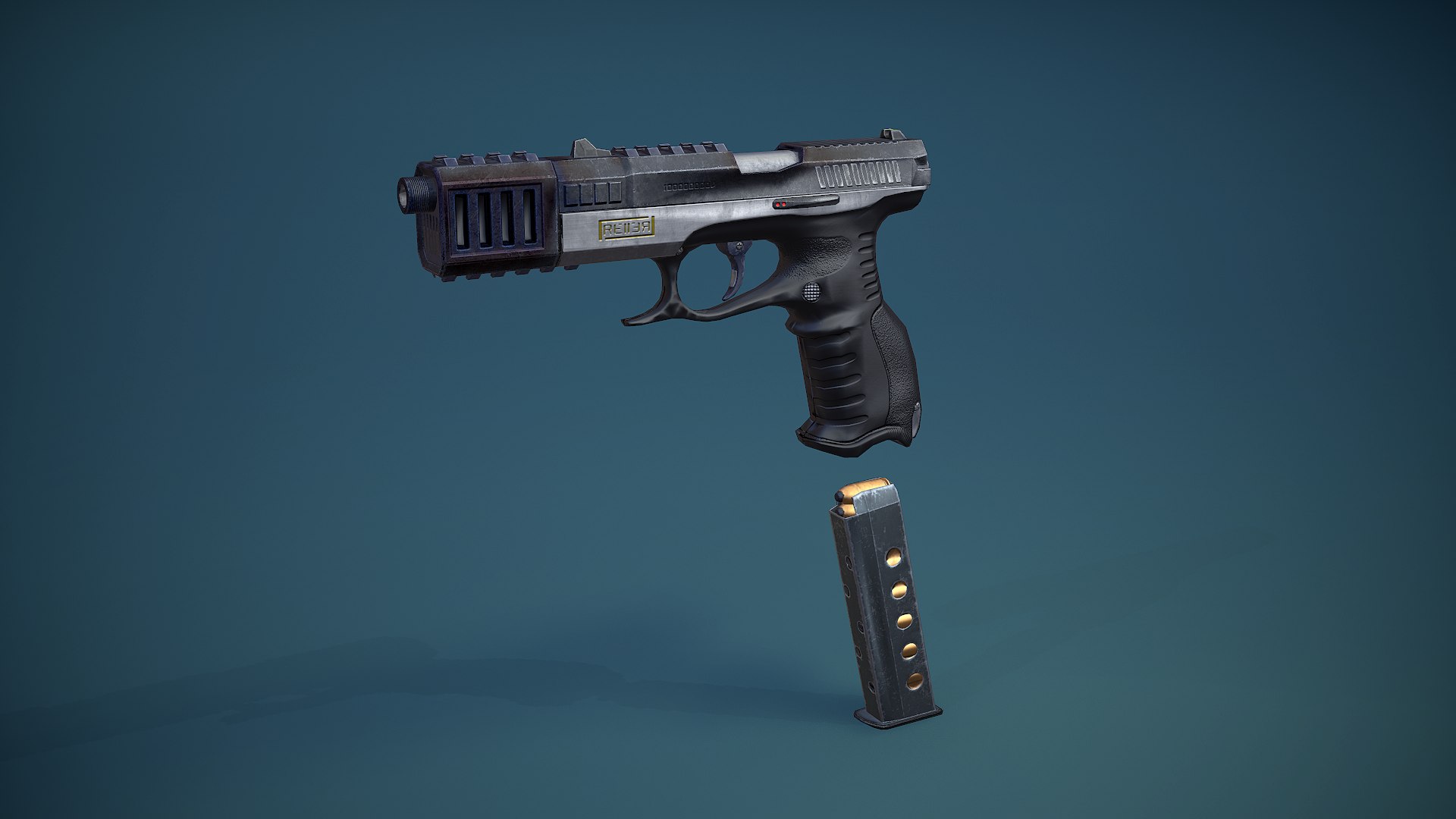 3D gun glock super model - TurboSquid 1284386