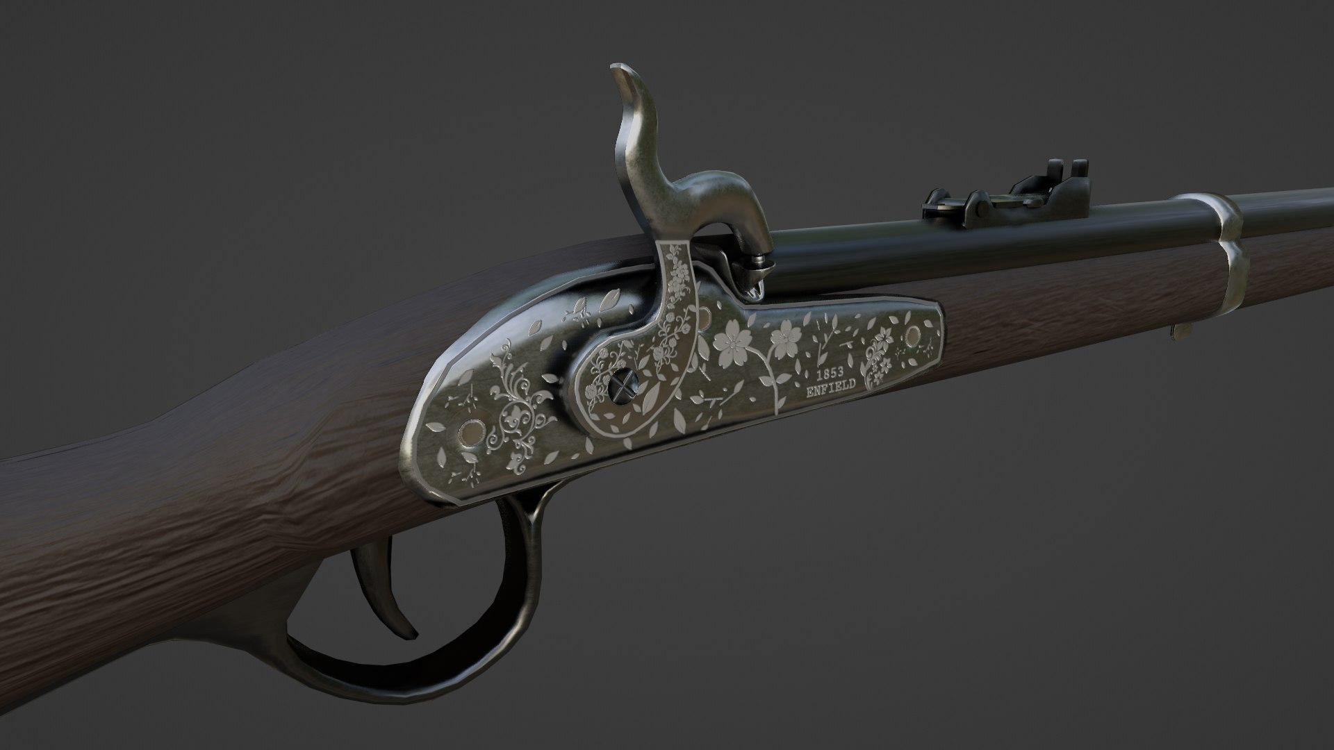 1853 Enfield Target Percussion Musket 3D - TurboSquid 1962322