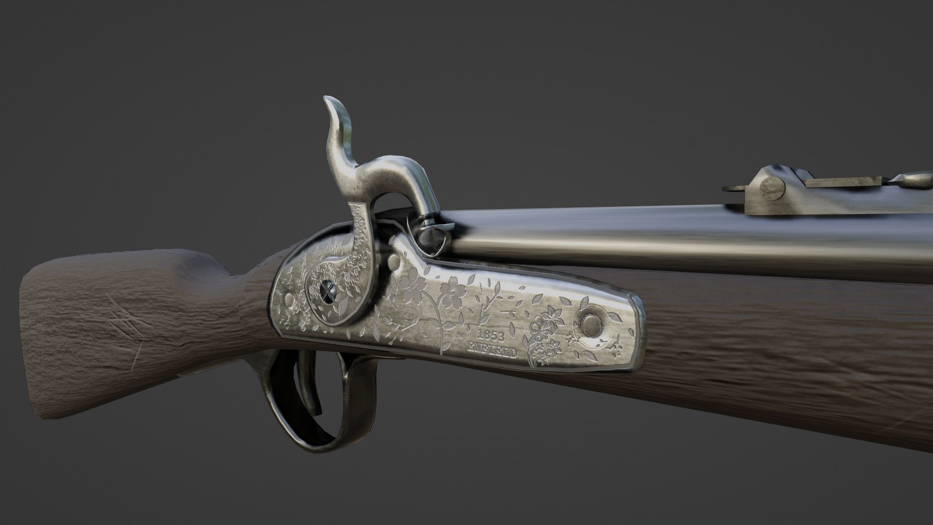 1853 Enfield Target Percussion Musket 3D - TurboSquid 1962322