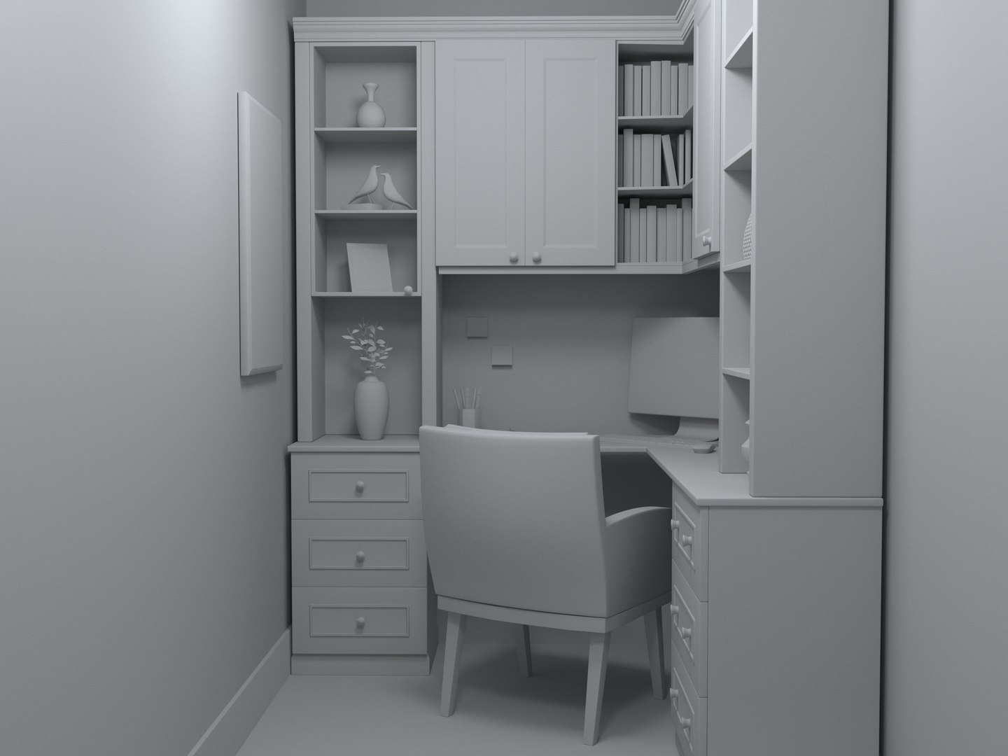 3D Study Room Model - TurboSquid 1974560