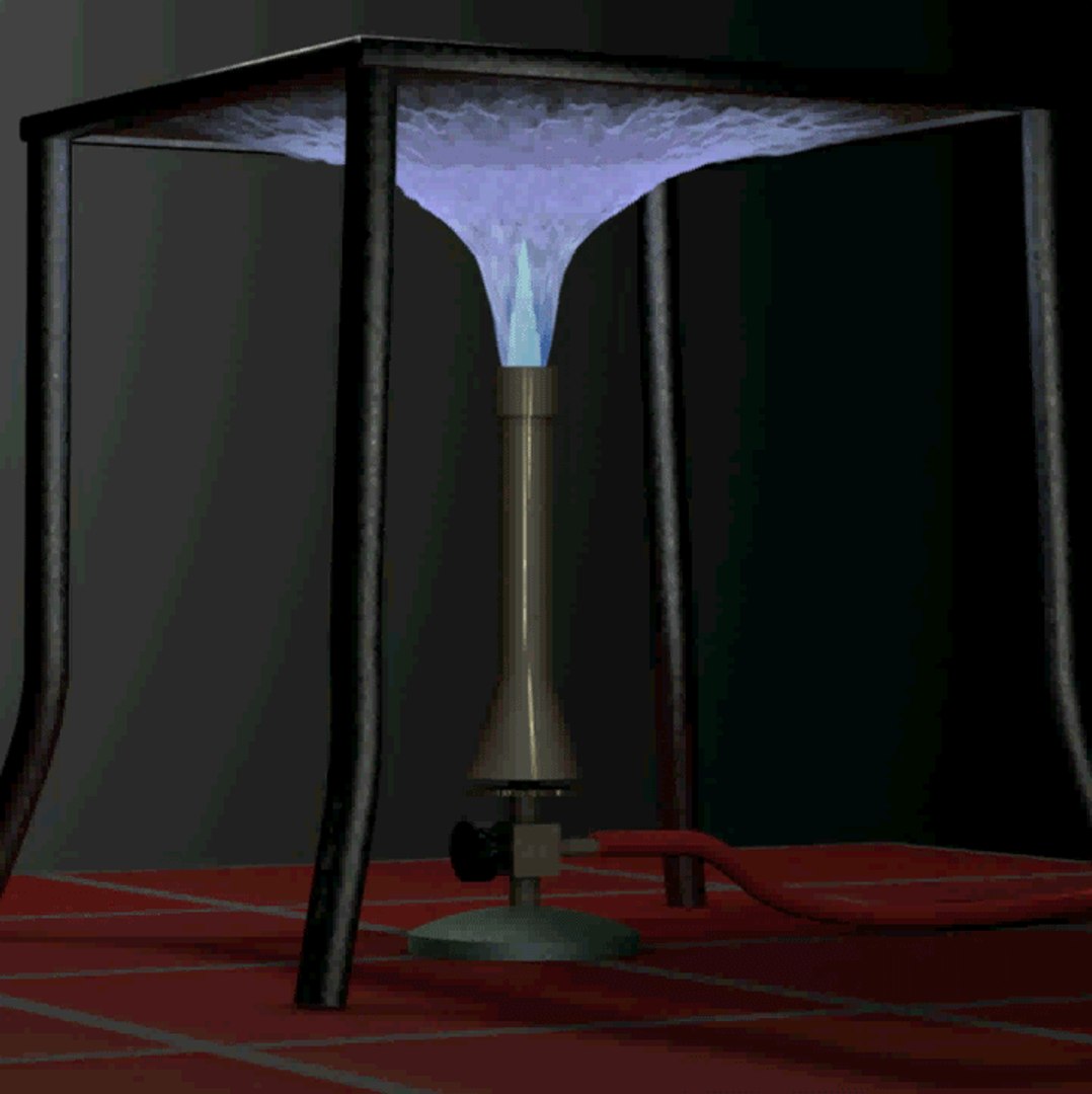 3D Bunsen Burner Blue Flame - TurboSquid 1199034