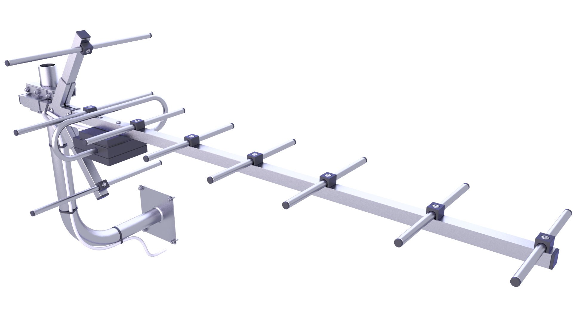 VHF UHF Wall Yagi Antennas V14 3D - TurboSquid 2408548