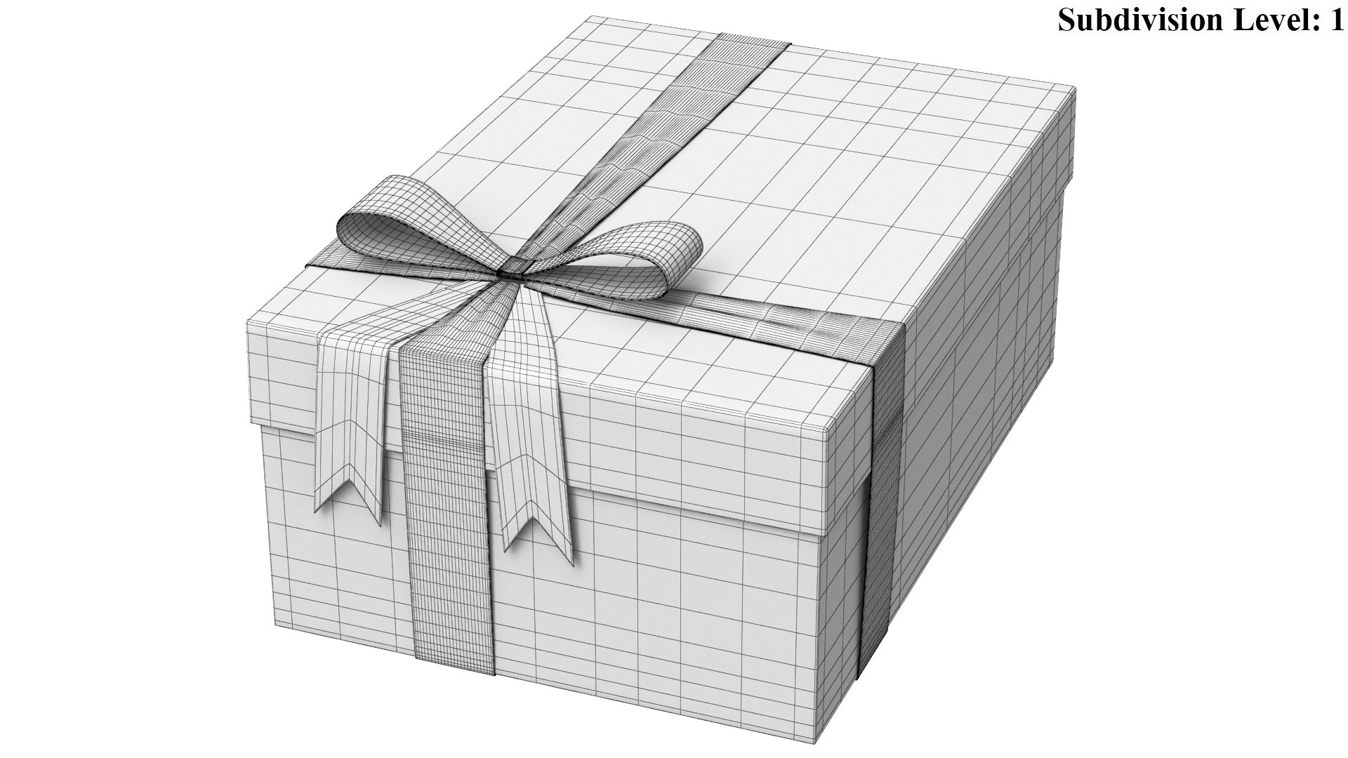 Detailed Gift Box Golden Black 3D Model - TurboSquid 2161278