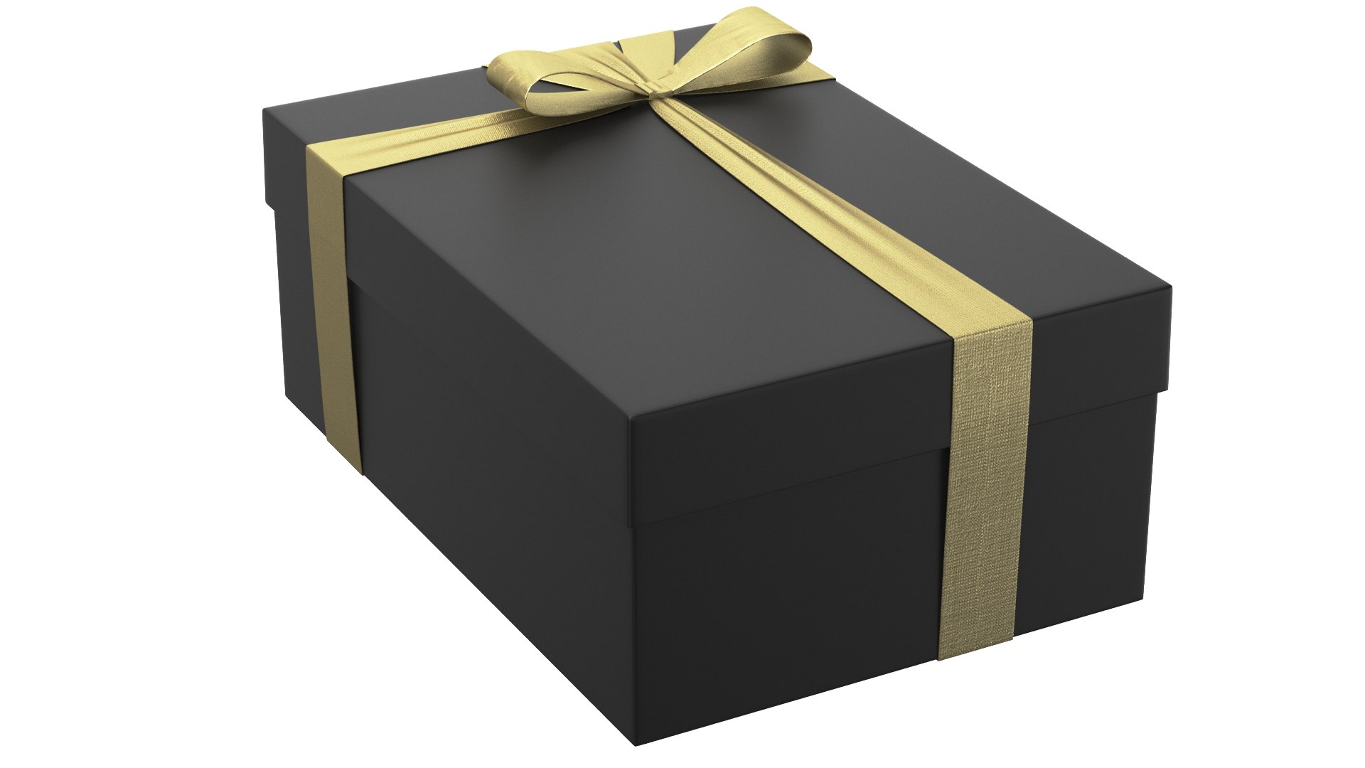 Detailed Gift Box Golden Black 3D Model - TurboSquid 2161278