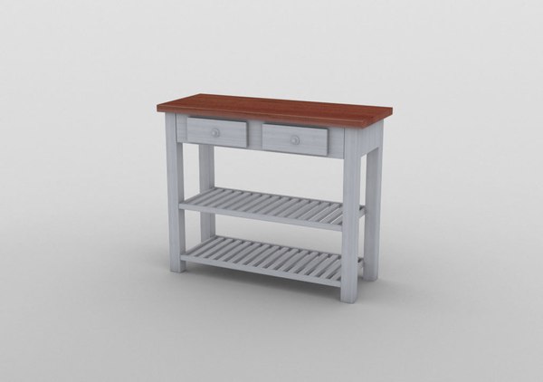 Kitchen auxiliary wood table 3D - TurboSquid 1435329